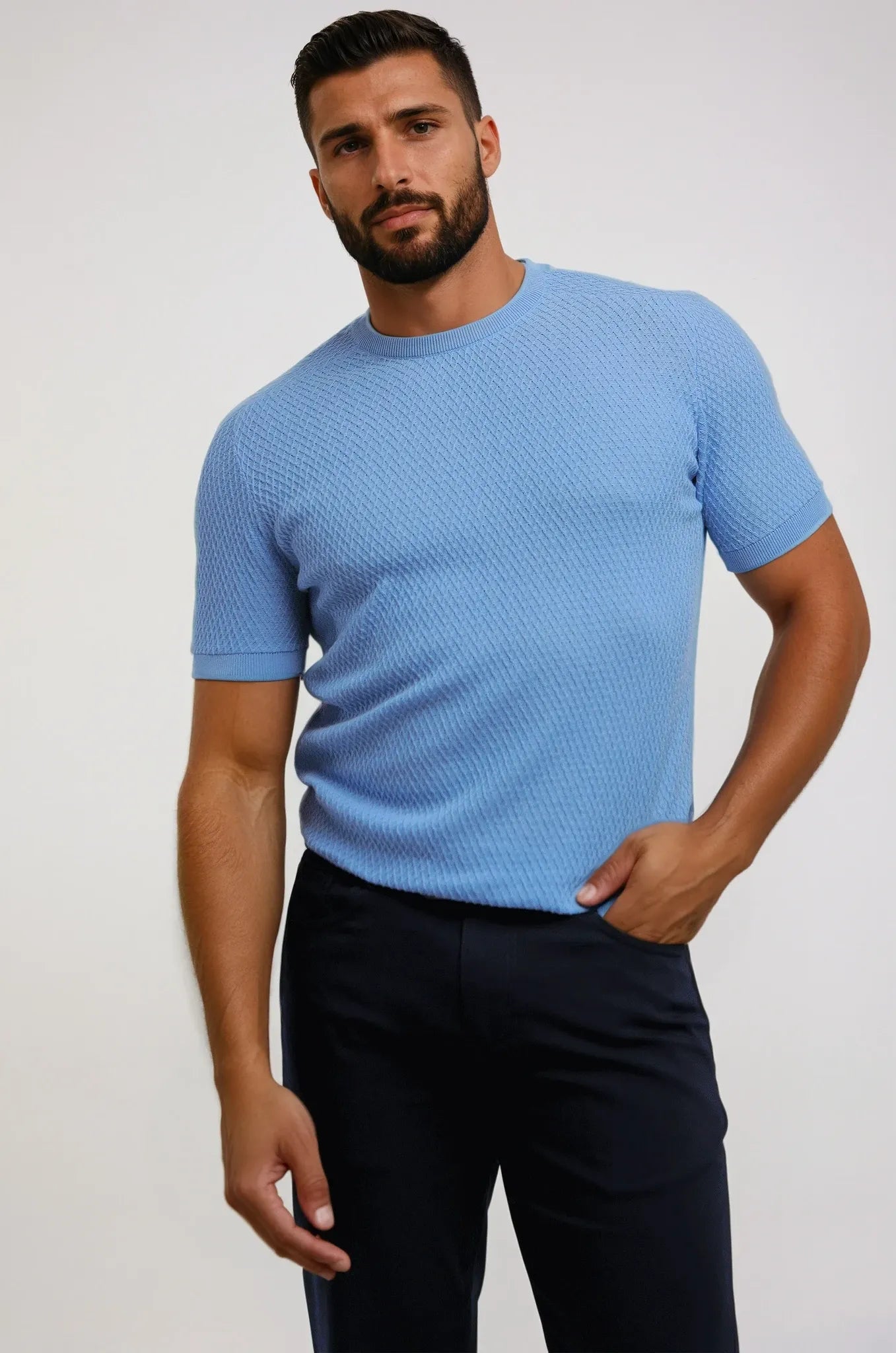 Monaco Knit Crewneck Blue – 7 Downie St.®