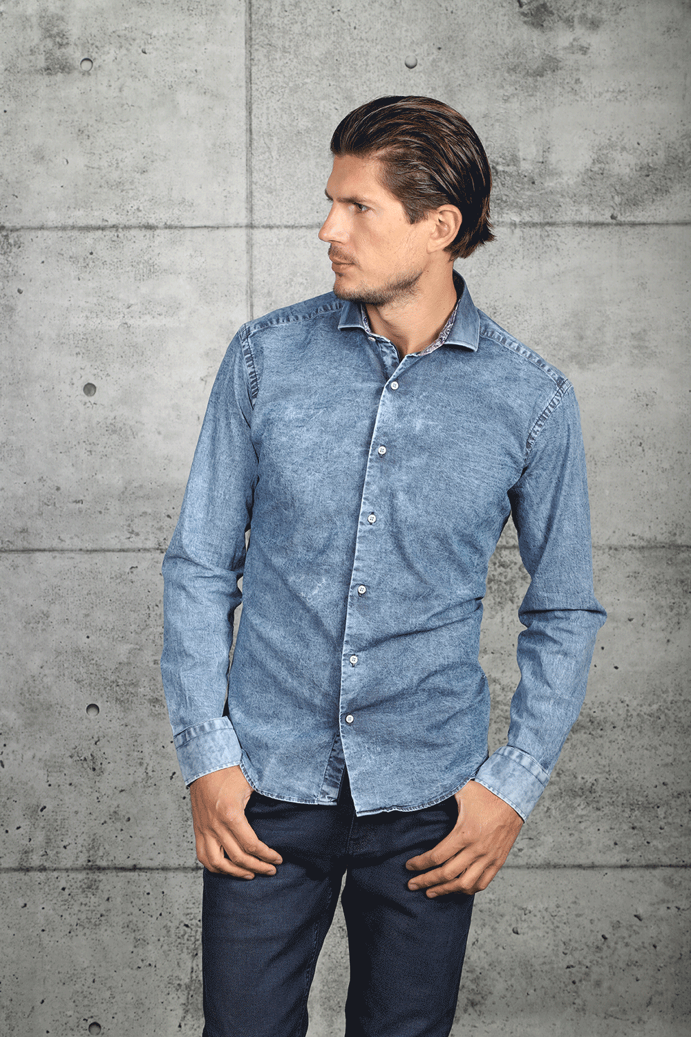 Blue Denim LS - Multicoloured Floral Print Sport Shirt | Sport Shirts ...